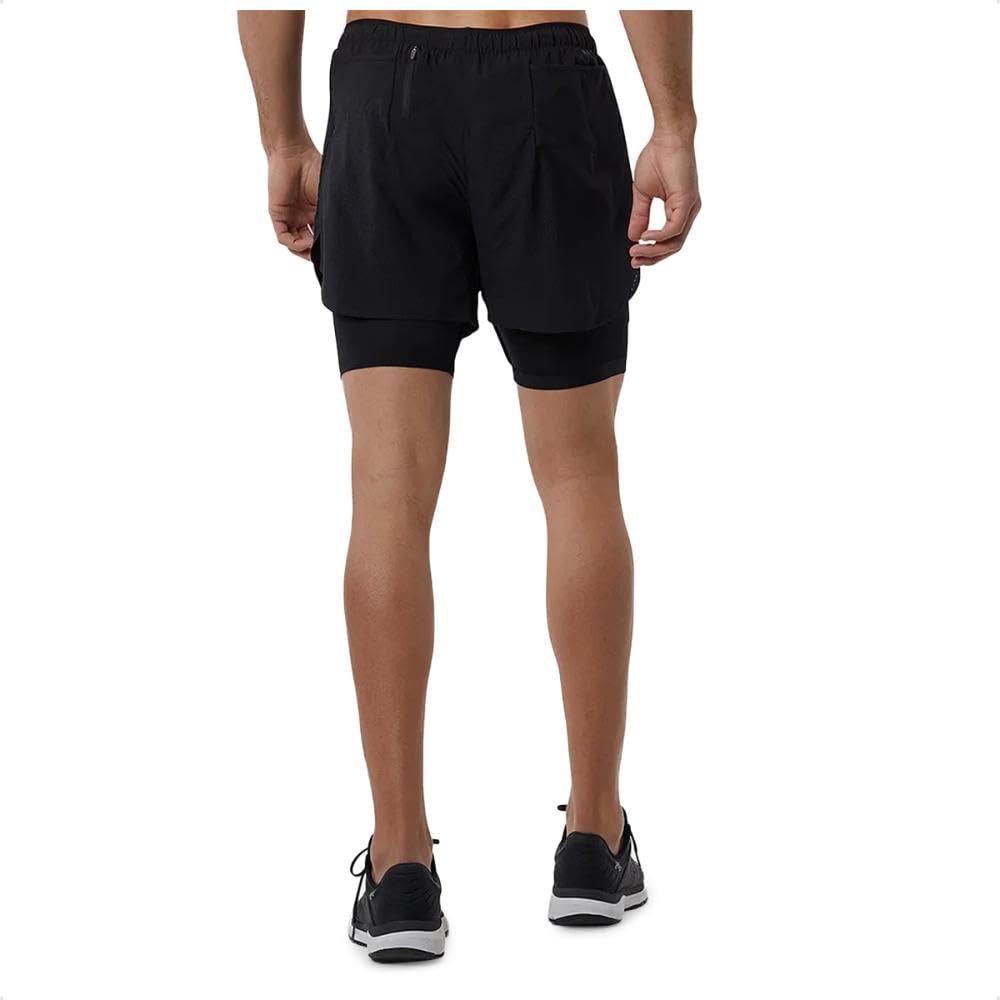 New Balance Men's Q Speed 2 in 1 5 Inch Short 22, Black, Medium