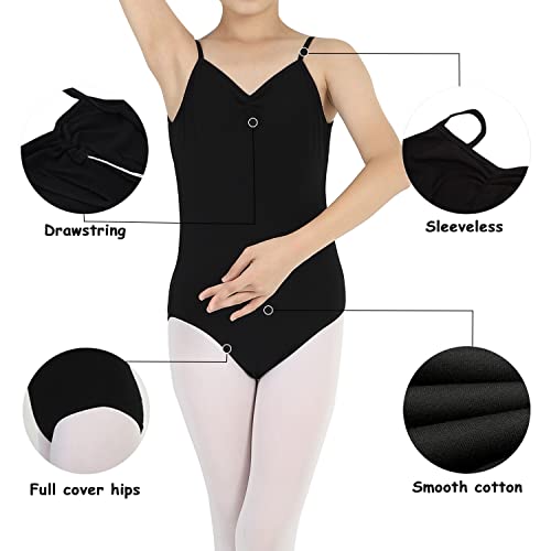 Linden Ridge Ballet Leotards for Girls,Gymnastics Leotards for Girls Dance Performances (XX-Large(150), Black)