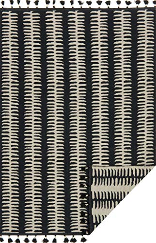 Justina Blakeney x Loloi Kahelo Collection KH-02 Black / Grey Contemporary 5'-0" x 7'-6" Area Rug
