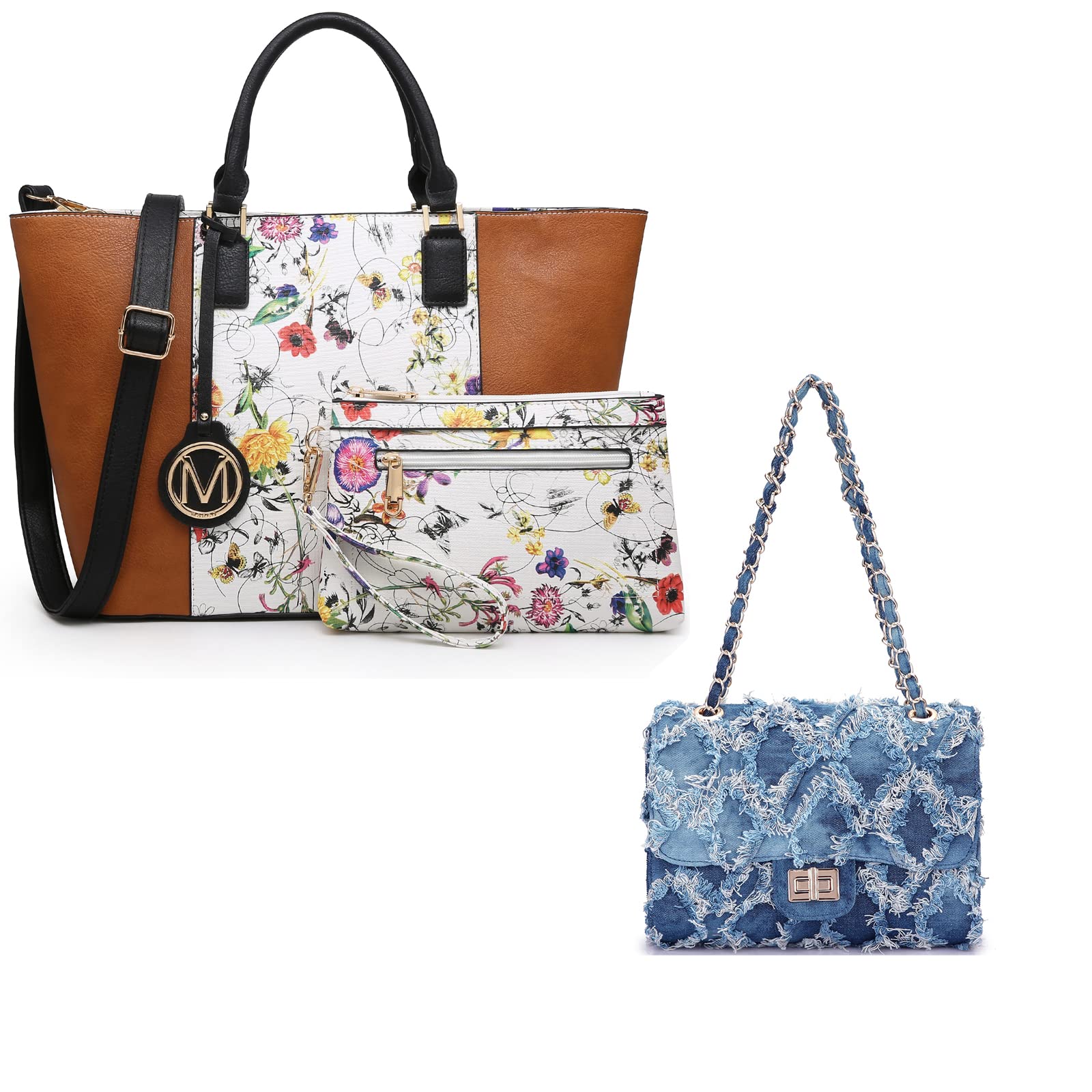MKP Women Fashion Tote Bag and Denim Purse