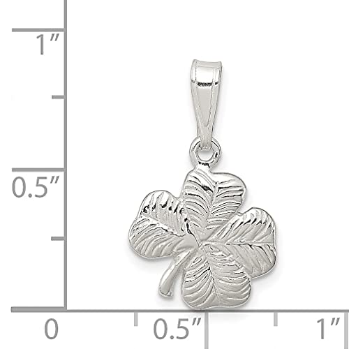 IceCarats 925 Sterling Silver 4 Leaf Lucky Clover Shamrock Flower Necklace Charm Pendant Only