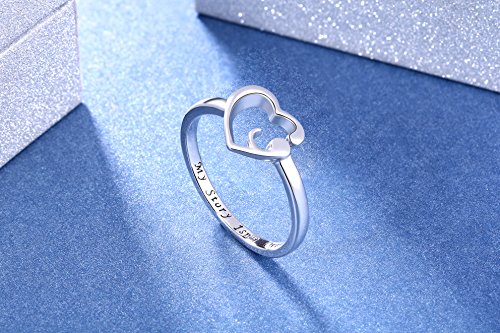 Inspirational Jewelry S925 Sterling Silver My Story Isn't Over Yet Semicolon Ring Size 7