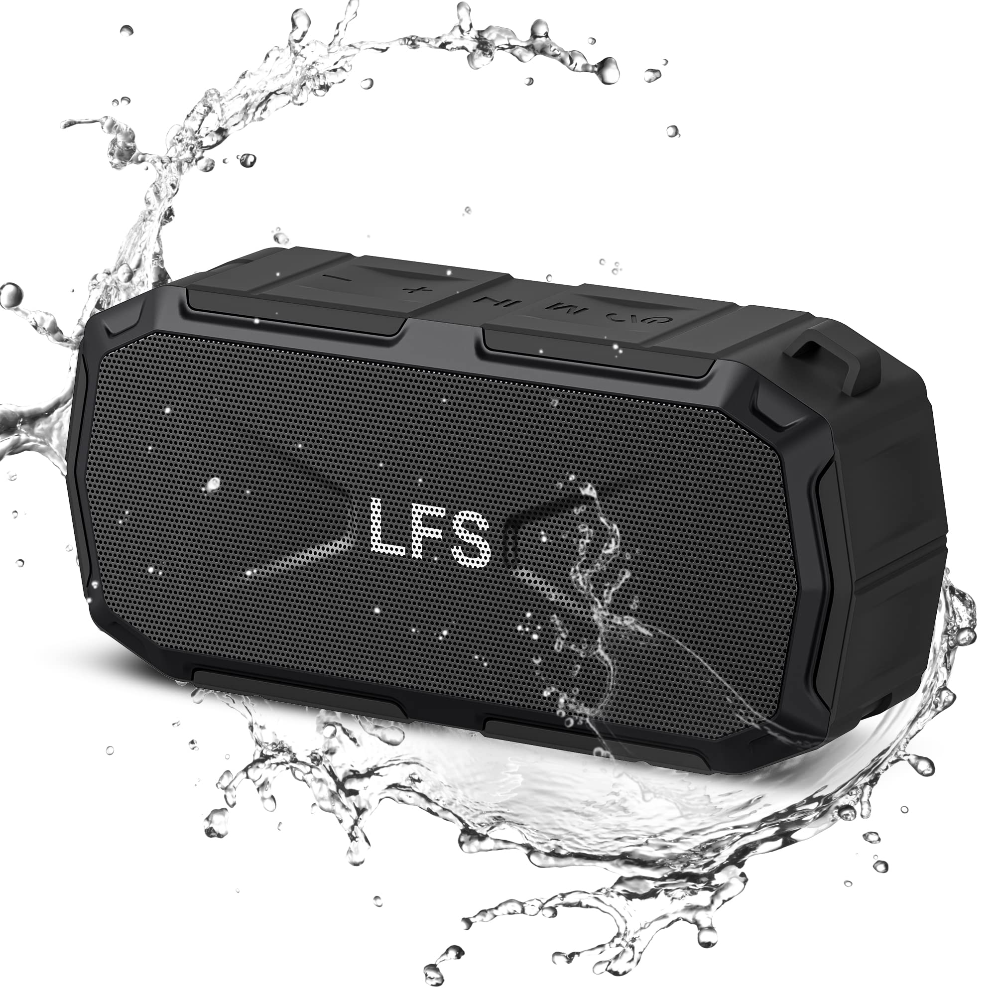 LFS IPX7 (10W) Waterproof Bluetooth Speaker, Wireless Portable Bluetooth Speaker with Hi-Quality Sound&Bass,16H Playtime,TWS, Handsfree Call,100ft Range for Home Shower Outdoors Pool Travel