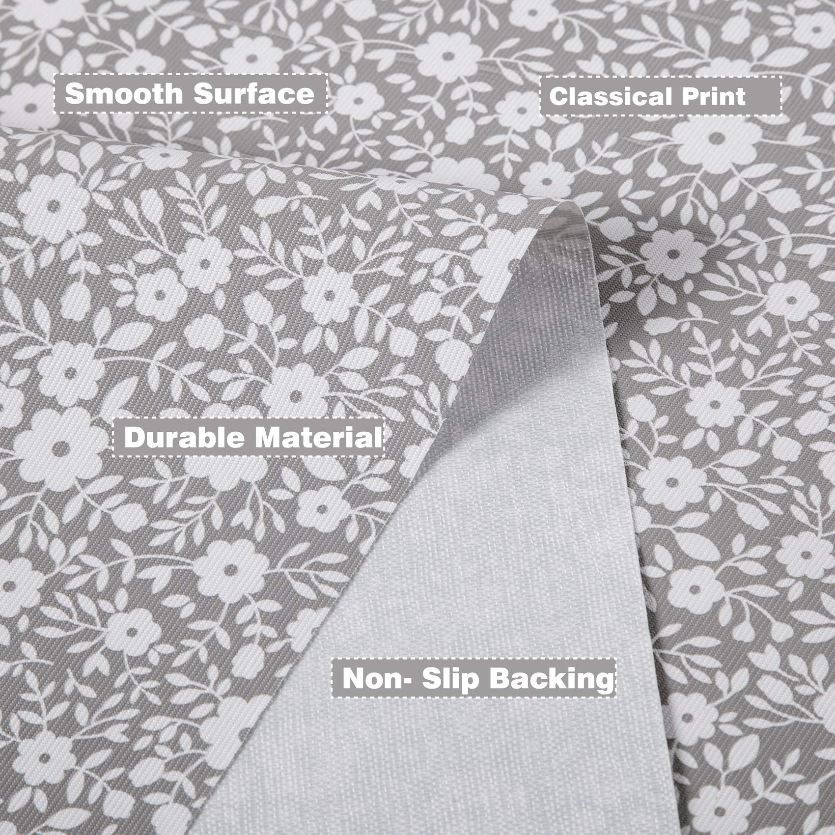 JADD Rectangle Waterproof Vinyl Tablecloth,Heavy Duty Oil Proof Spill Proof Beige Flower PVC Tablecloth, Wipeable Plastic Table Cover for Dinner, Kitchen,Indoor and Outdoor,(Beige Flower,54" x 84")