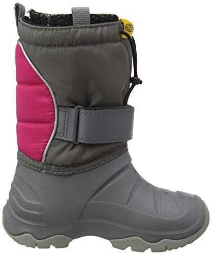 KEEN Lumi 2 Waterproof Hiking Boot, Steel Grey/Pink Peacock, 13 US Unisex Little Kid