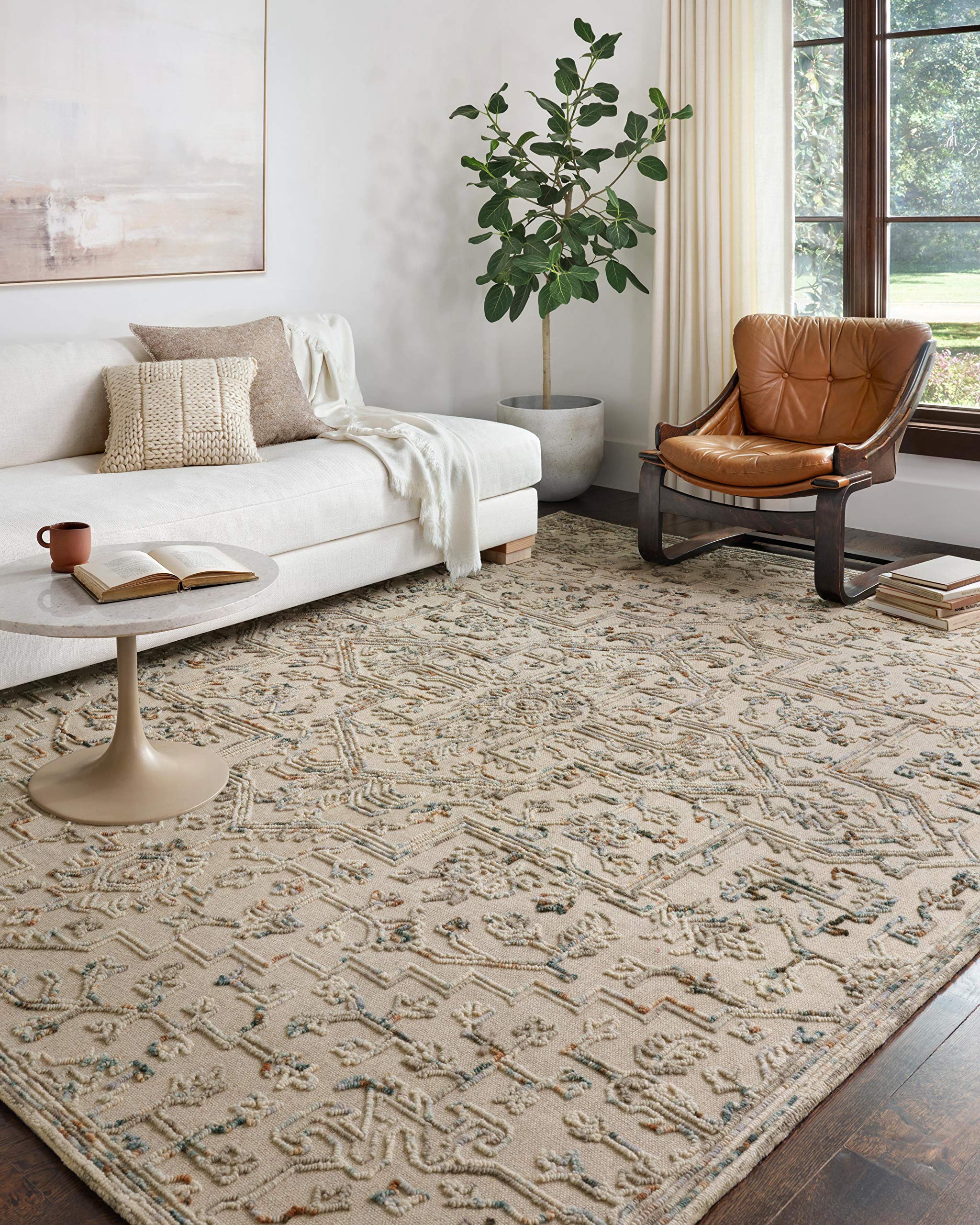 Loloi II Halle Collection HAE-01 Grey/Ocean 18" x 18" Sample Sample Rug