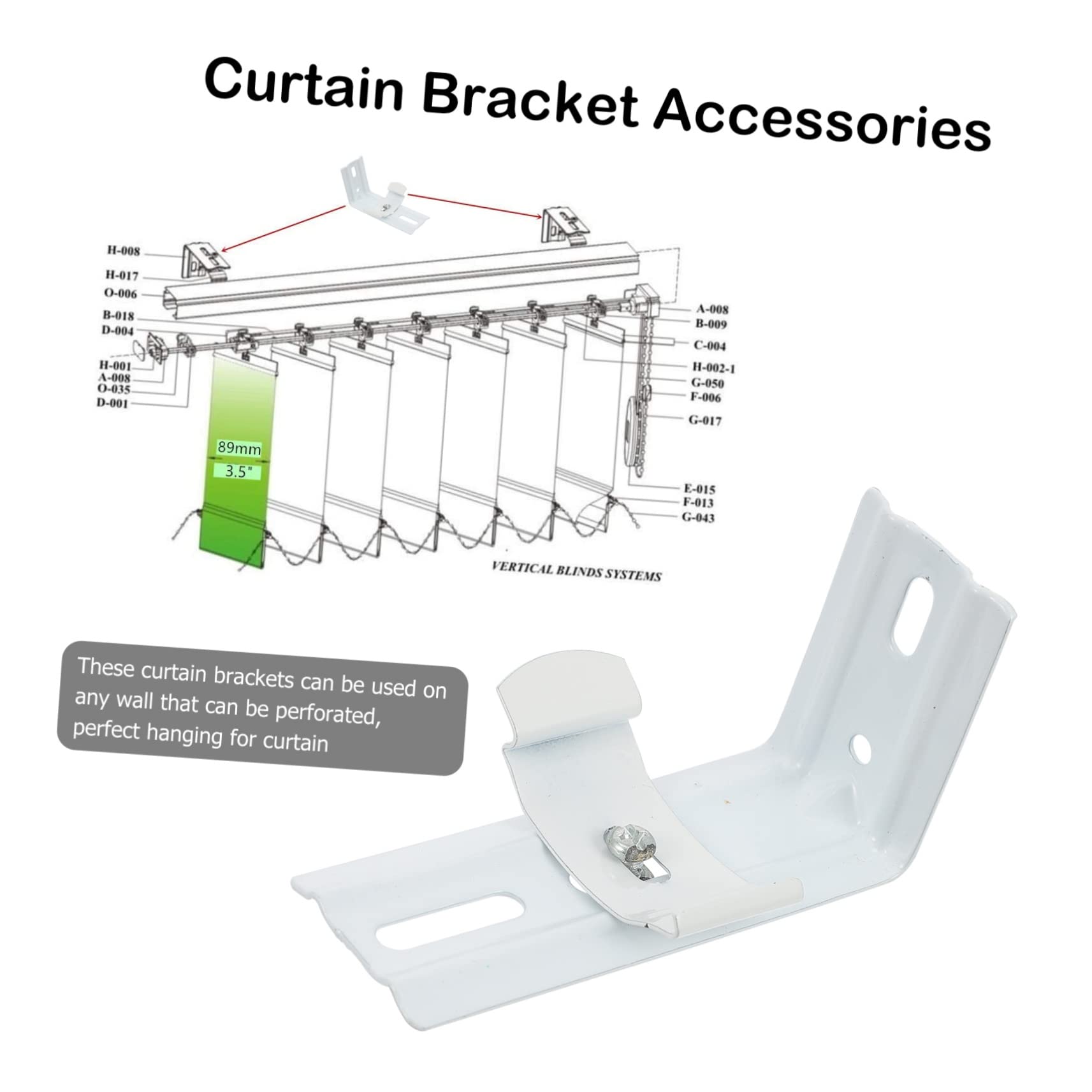 IMIKEYA 12 Pcs Bracket Blind Fixer Track Window Hardware Horizontal Blinds Wand Hook Venetian Blind Tilt Hook Vertical Blind Repair Window Covers for Home Iron Curtain White Repair Parts