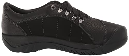 KEEN Women's Presidio Waterproof Leather Low Height Oxford, Black, 8