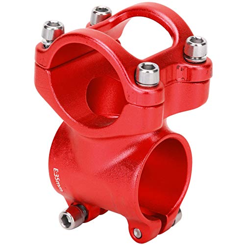 Kadimendium Colorful Bike Stem, Handlebar Short Stem, Durable Bicycle Handlebar Riser Sturdy Downhill Bikes for Road Bikes Mountain Bikes for Fixed Gear Bikes(red)
