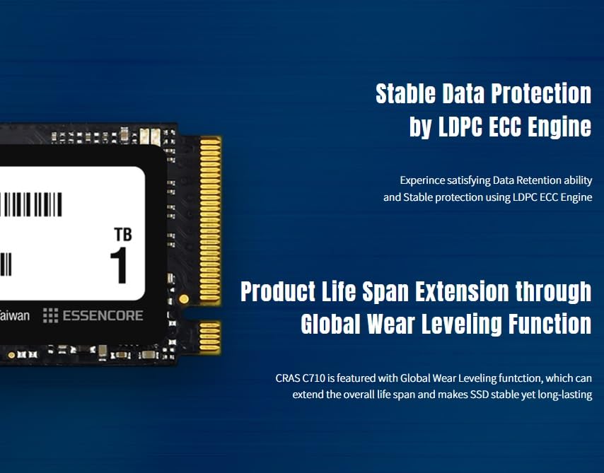 KLEVV CRAS C710 512GB M.2 NVMe PCIe Gen3x4 Internal SSD up to 2050MB/s (K512GM2SP0-C71)