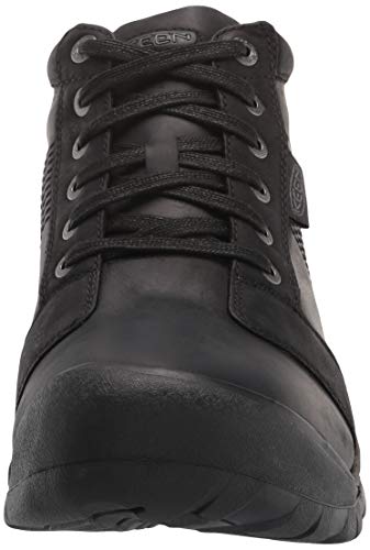 KEEN Men's Austin Mid Height Waterproof Casual Ankle Boot, Black/Black, 9