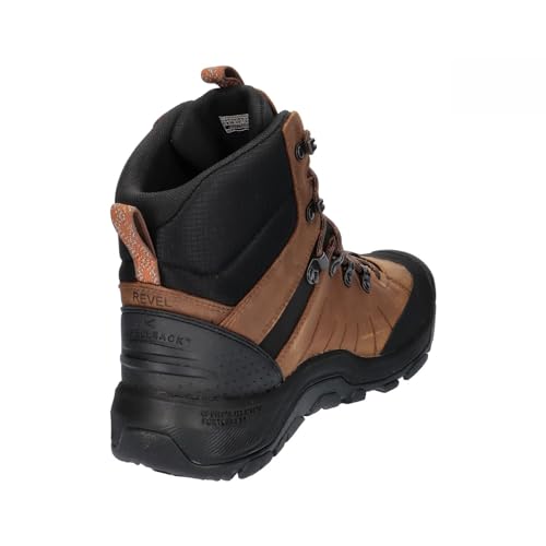 KEEN Men's Revel 4 Mid Height Polar Insulated Waterproof Snow Boots, Dark Earth/Caramel Cafe, 9.5