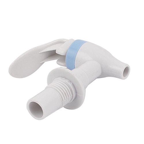 Qtqgoitem Plastic Drink Water Tap Faucet 17mm Thread 2pcs White Blue (Model: 2fc 31e 64b 9d7 f77)