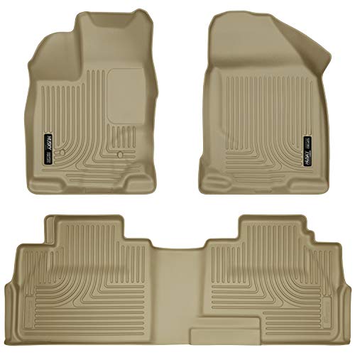 Husky Liners Weatherbeater Floor Mats | Fits 2007 - 2014 Ford Edge, 2007 - 2015 Lincoln MKX | Front & 2nd Row, 3-pc Tan - 99763