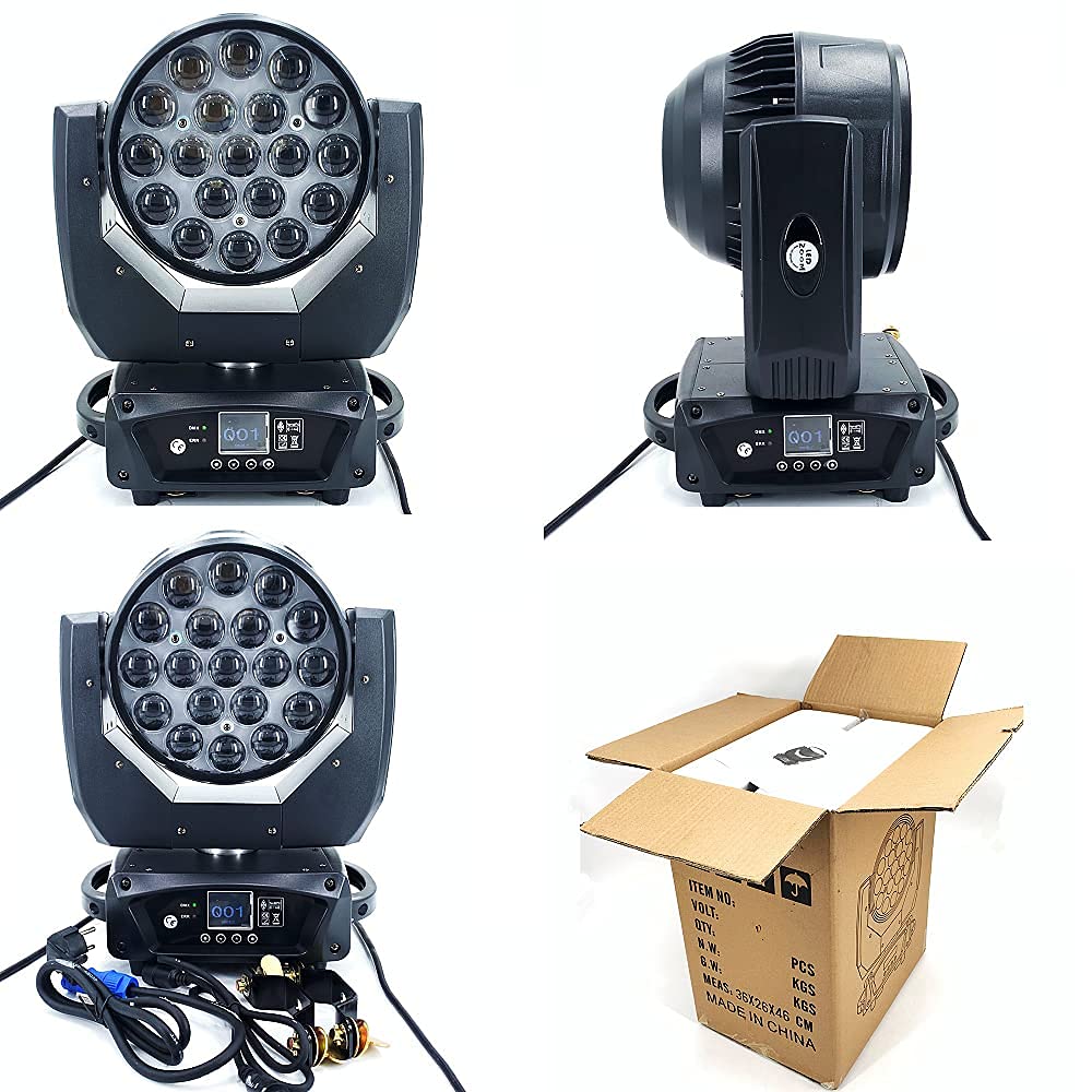 LED 19x15W RGBW beam Wash/Zoom Light Professional DJ/Bar LED Stage Machine DMX512 Light LED Zoom Beam Circle control Moving Head