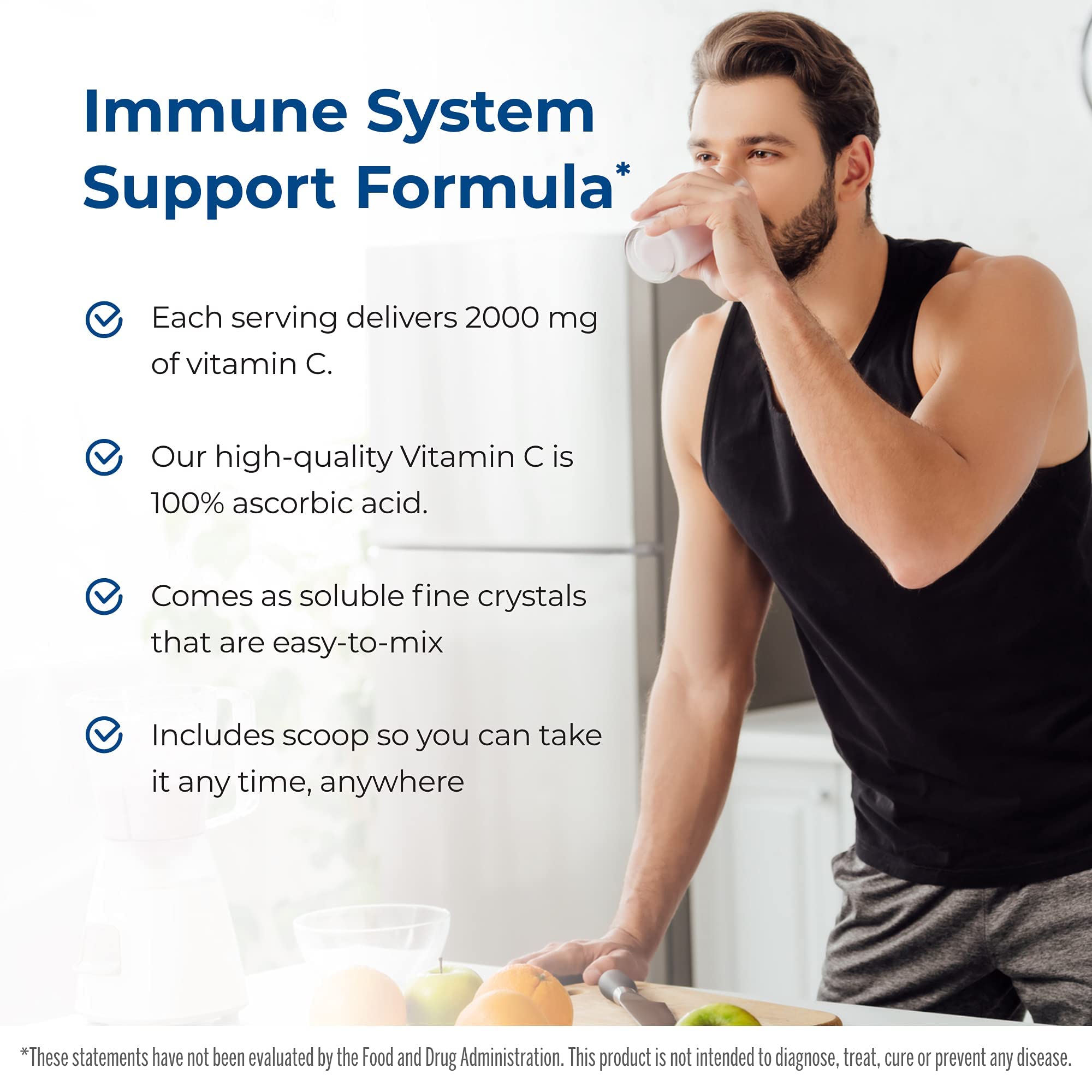 Immune & Genetics Protocols LLC Vitamin C High Potency* 2000 mg - Versatile and Powerful (120 Servings/4 Month approximate)