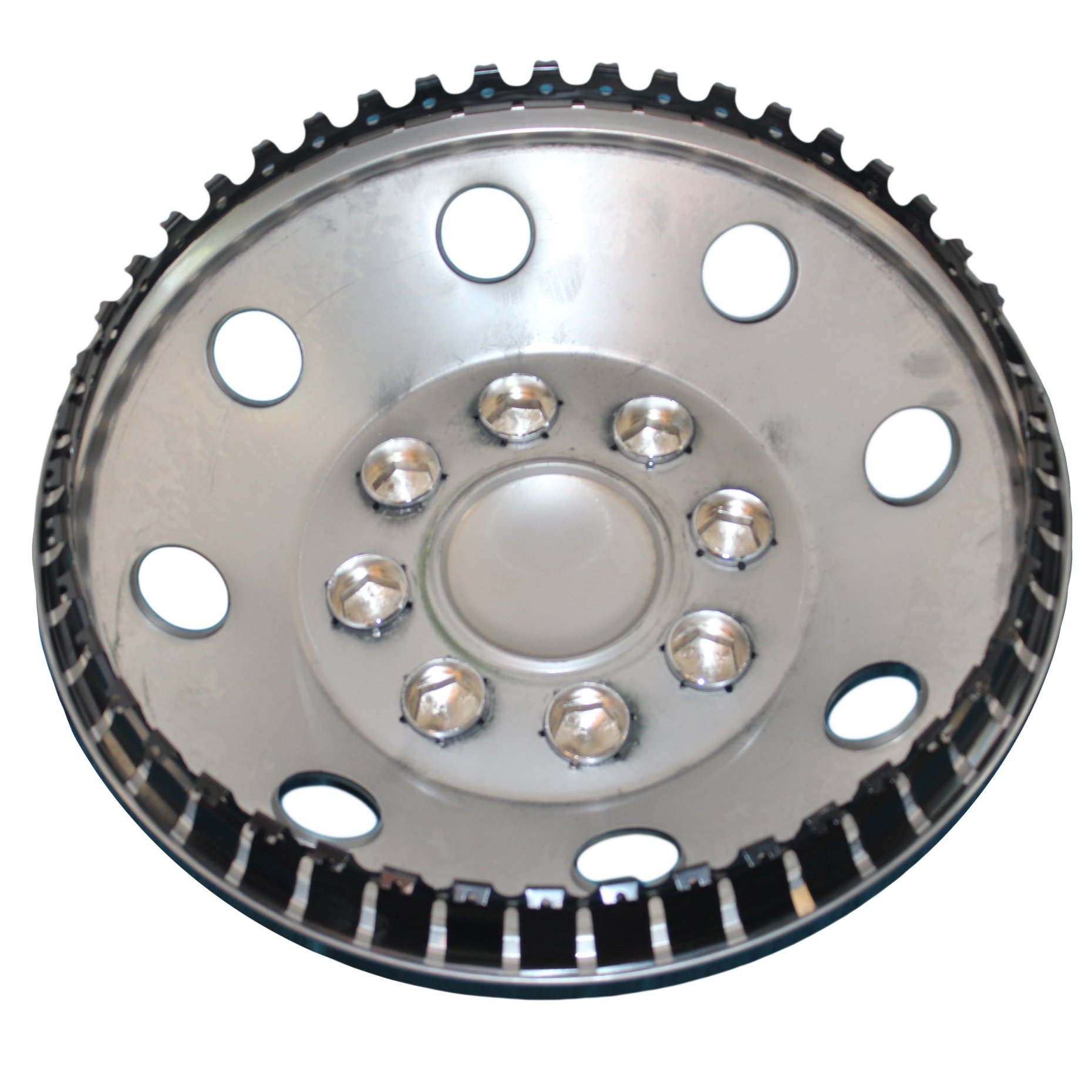 IWC 4 Pc Set 16" 8 Lug RV Stainless Steel Hub Cap Steel Wheel Rim Covers
