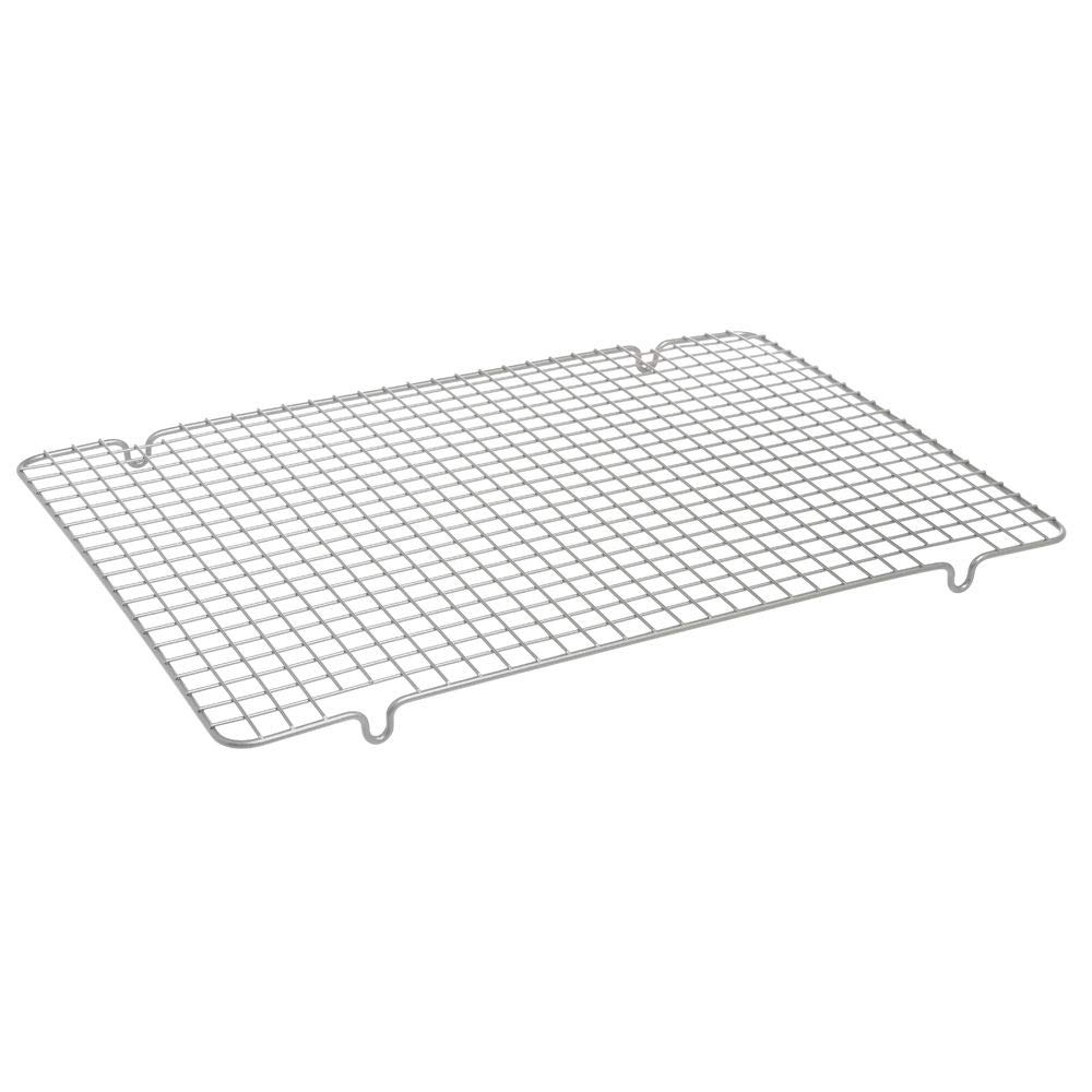 Nordic Ware Natural Aluminum Commercial Baker's Half Sheet, 2-Pack, Silver & 43343 Oven Safe Nonstick Baking & Cooling Grid (1/2 Sheet), One Size, Steel