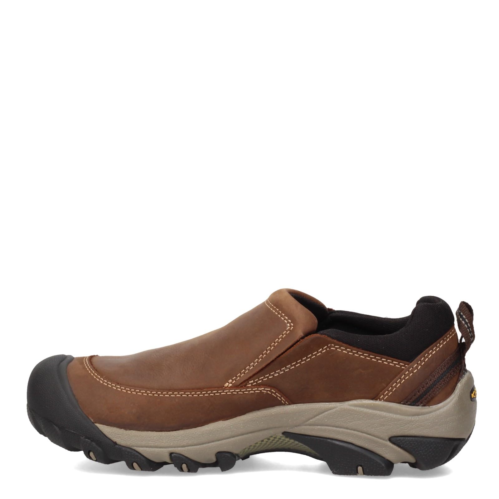 KEEN Men's Targhee 2 Soho Slip On Casual Leather Shoe, Veg Brown/Black, 13