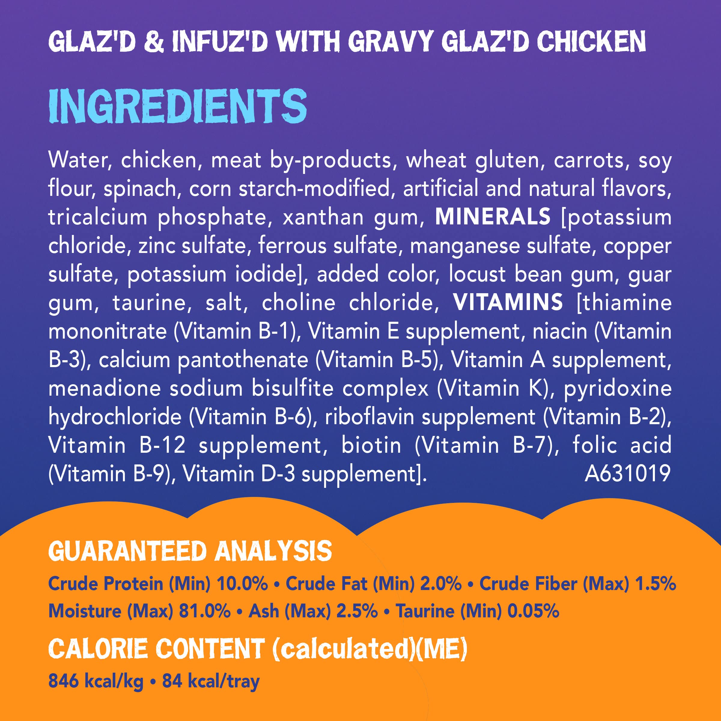 Purina Friskies Gravy Wet Cat Food, Glaz’d & Infuz’d with Gravy Glaz’d Chicken - (12) 3.5 oz. Trays