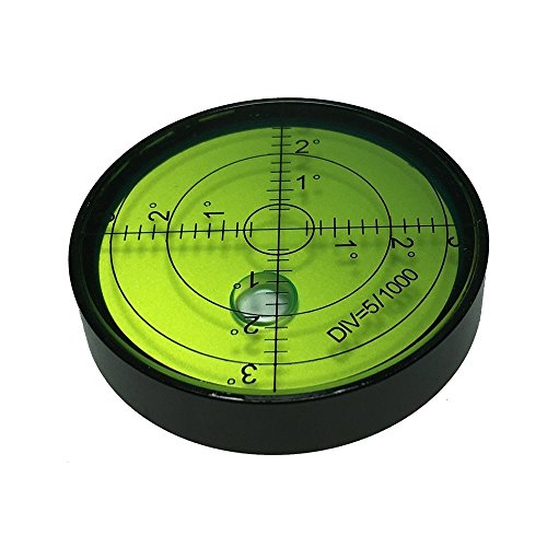 umei High precision horizontal bubble Aluminium Case Bullseye Spirit Bubble Surface Level Round Inclinometers for Surveying Instruments and Tribrachs, 60mm,Accuracy 15'/2(60x12mm)