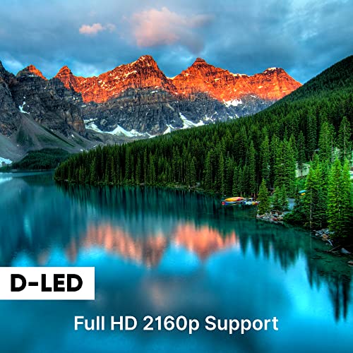 Pyle 75" 2160p UHD Smart TV - Flat Screen Monitor HD DLED Digital/Analog Television w/Built-in WebOS Hub Operating System, HDMI, USB, AV, Full Range Stereo Speaker, Wall Mount, Includes Remote Control