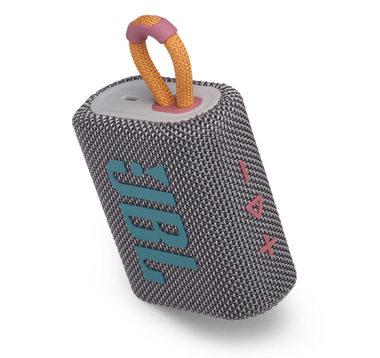 JBL GO3 Portable Bluetooth Wireless Compact Speaker Bundle with divvi! Protective Fitted Hard Case - Grey