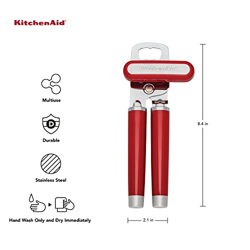 KitchenAid Gourmet Multifunction Can Opener/Bottle Opener, 8.36-Inch, Passion Red