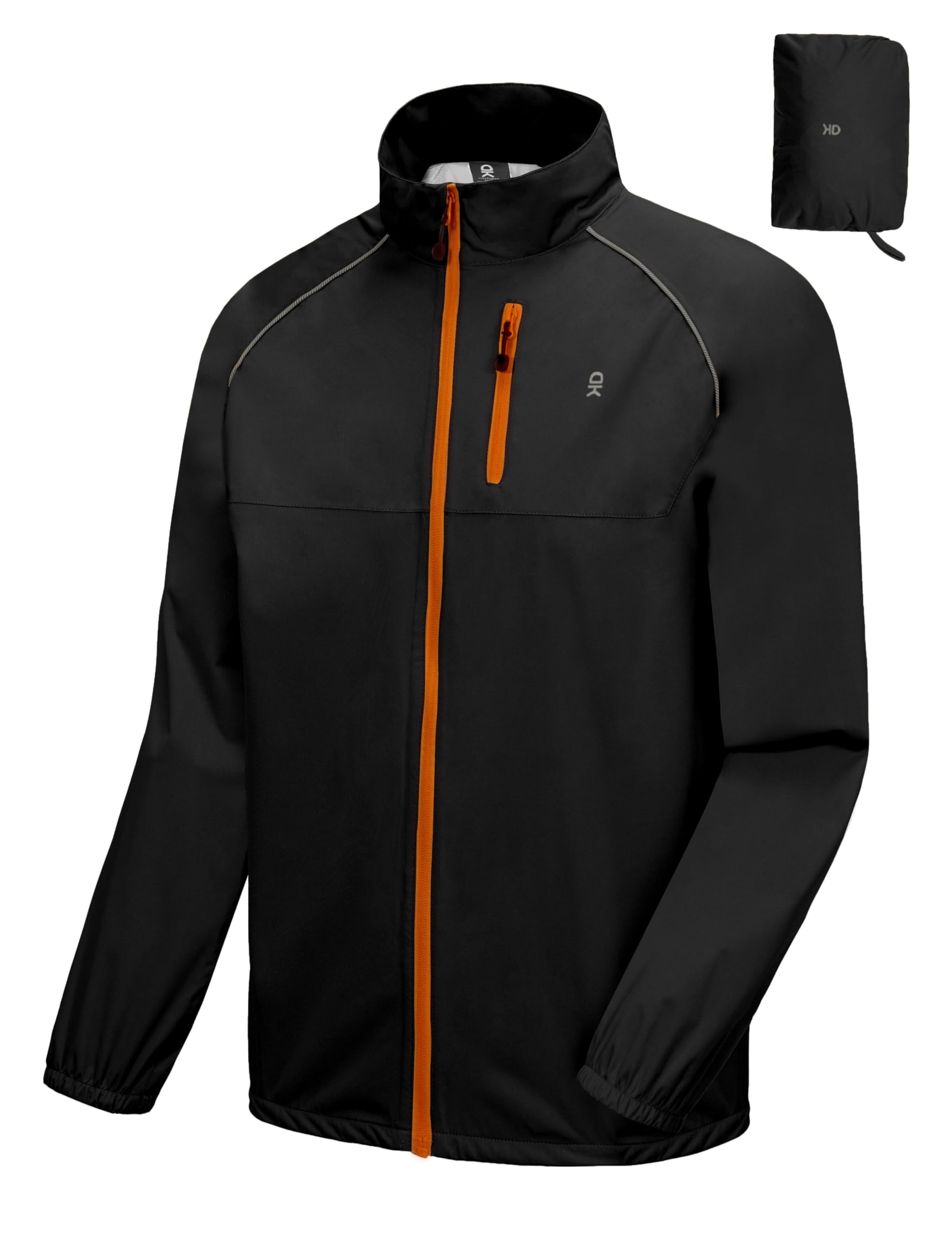 Little Donkey Andy Men's Waterproof Cycling Stretch Jacket, Running Golf Rain Jacket, Ultralight Windbreaker, Packable Empire Yellow Size L