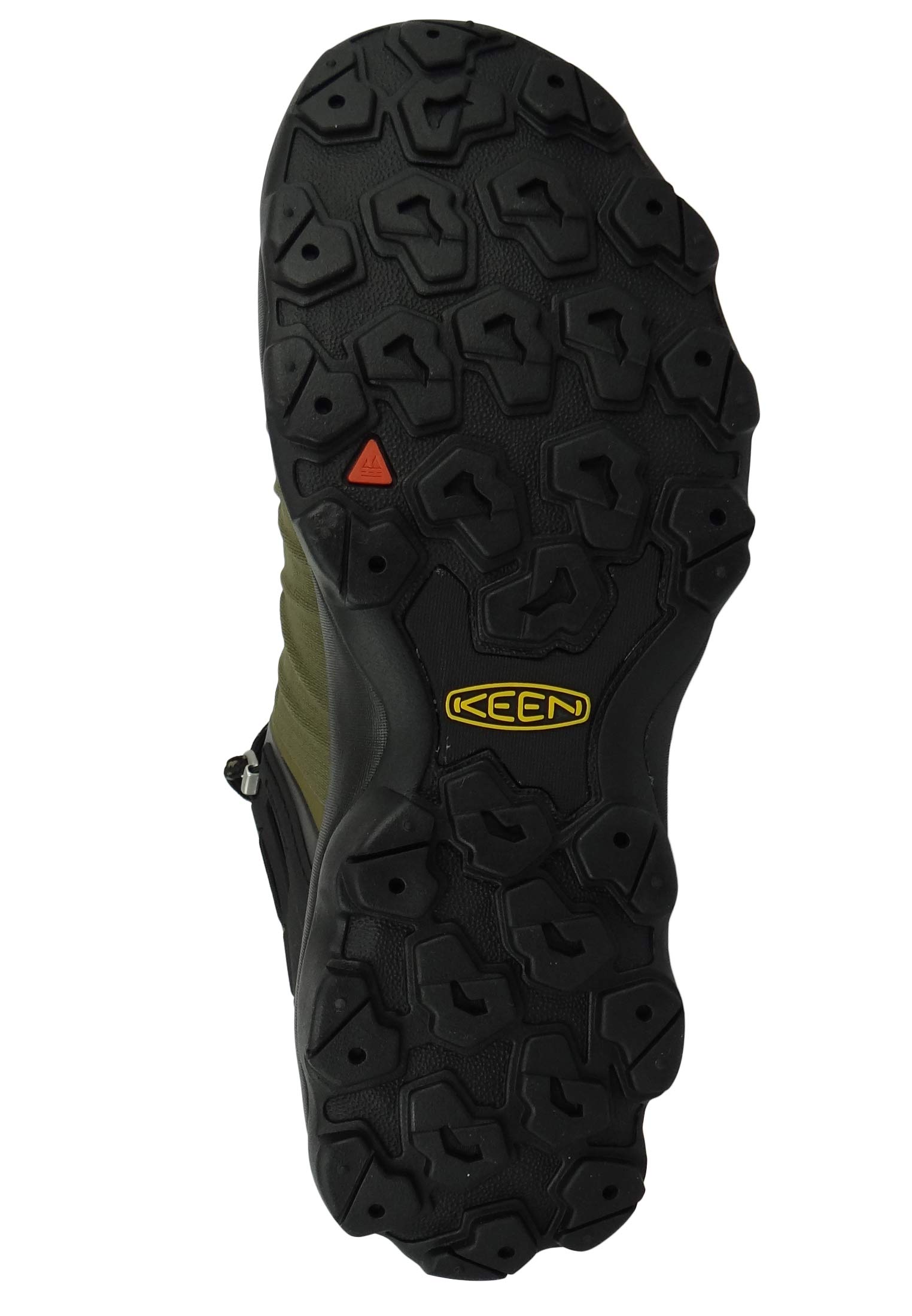 KEEN Men's Venture WP Hiking Boot, Black Yellow, 9