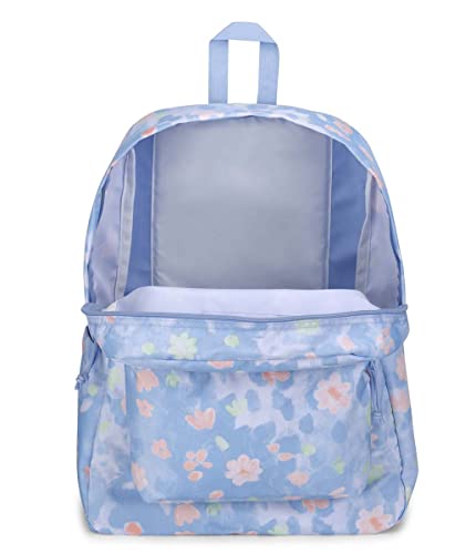 JanSport SuperBreak Backpack - Class, Travel, or Work Bag with Water Bottle Pocket - Dry Brush Daisy