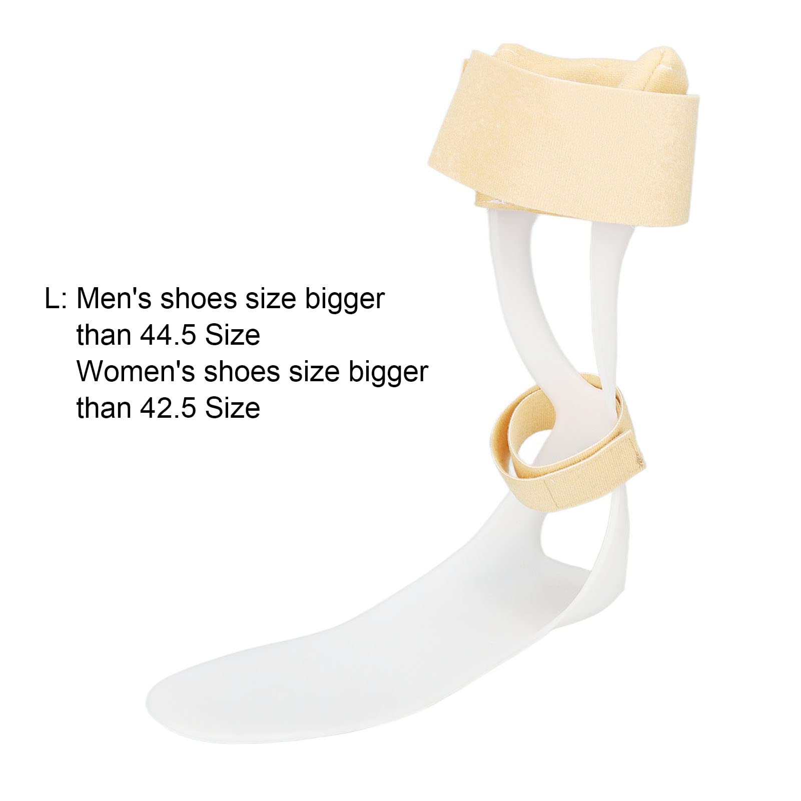 Orthopedic Ankle Support, Drop Foot Support, Hollow Heel in The Center of The Palm for of Injuries (L Left Foot)