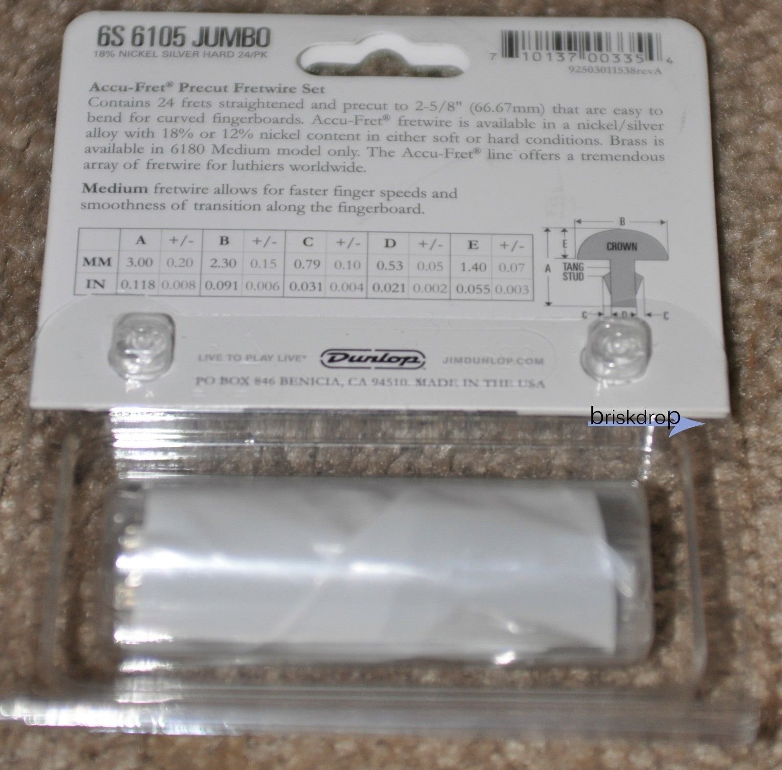 Jim Dunlop Fretwire (6S6105)