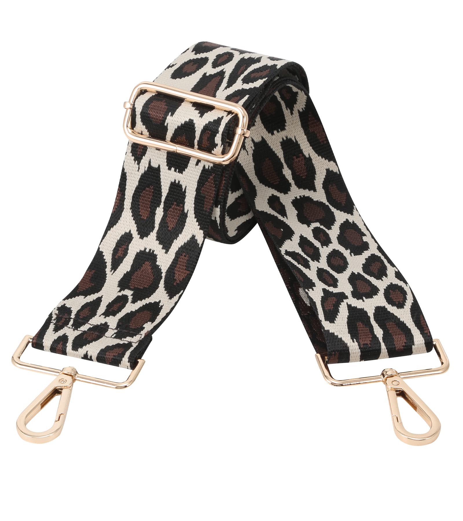 Purse Strap Replacement Crossbody - Adjustable Crossbody Straps for Purses, Guitar Purse Strap for Handbags Leopard Pattern 2 inches