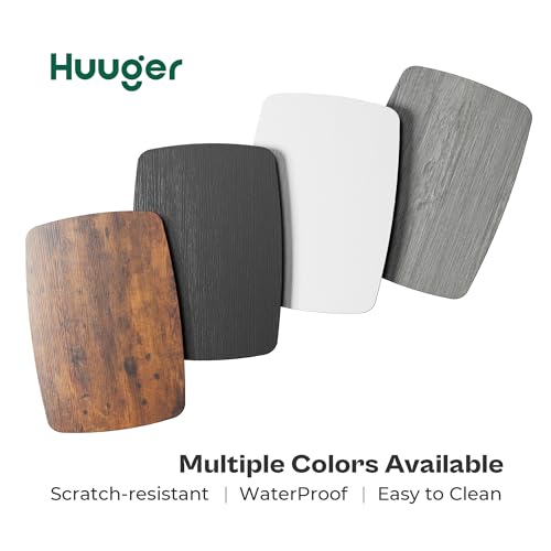 Huuger Reversible L Shaped Computer Desk with Drawers, Gaming Desk with LED Lights and Power Outlets, Office Desk with Storage Shelves, for Home & Office, Black