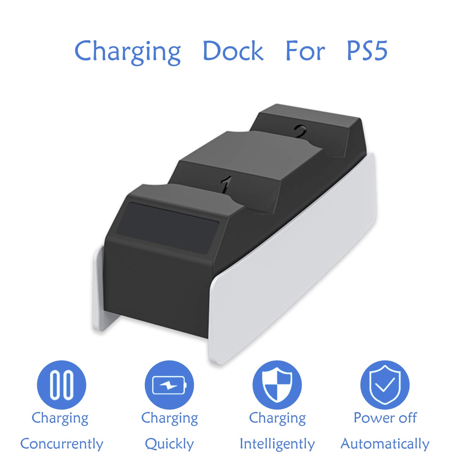JLMAX PlayStation 5 Dual Charge PS5 Charging Station for Two Dualsense PS5 Controllers - PlayStation 5