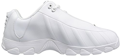 K-Swiss Men's ST329 CMF Sneaker, White/Navy/Red, 8 M