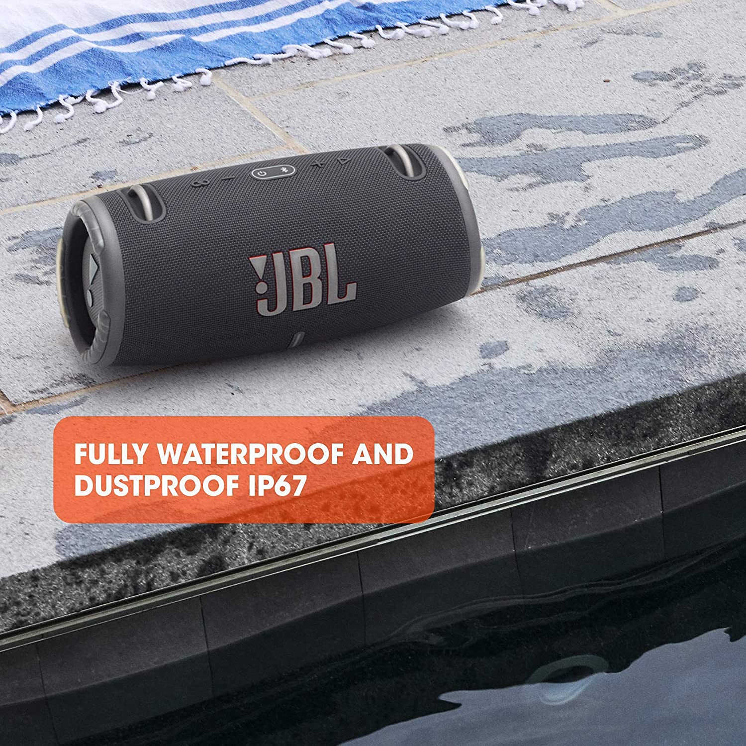 JBL Xtreme 3 Portable Waterproof Wireless Bluetooth Speaker Bundle with Deluxe CCI Premium Carry Case (Black)