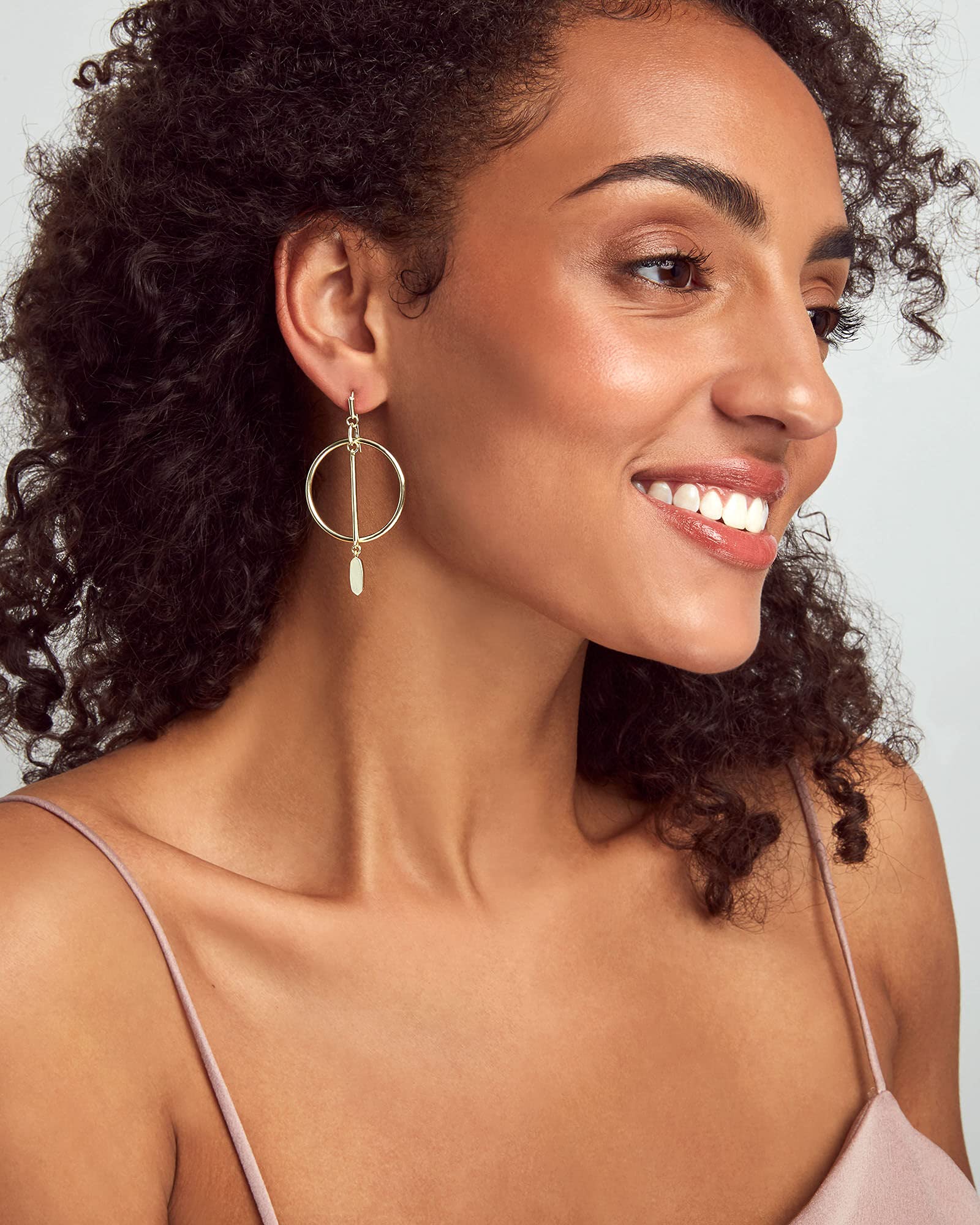 Kendra Scott Nalani Open Frame Earrings for Women, Fashion Jewelry, Rhodium-Plated
