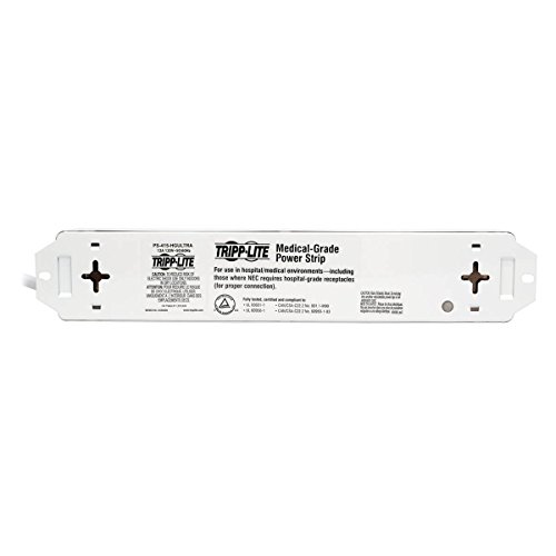 Tripp Lite Medical-Grade Power Strip, 4 15A Hospital-Grade Outlets, 15 ft. Cord, UL 60601-1 (PS-415-HGULTRA)