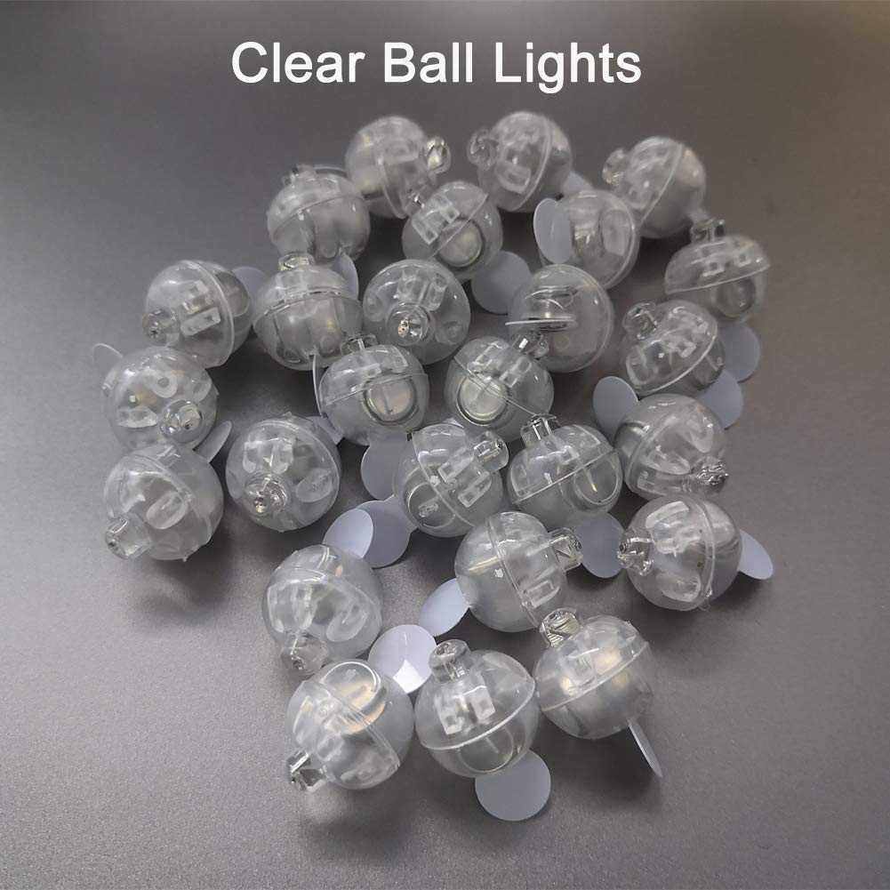 JJGoo 30pcs LED Balloon Light Mini Round Balls Lights, Waterproof Tiny Led Light Long Standby Time Lights for Balloon Paper Lantern Easter Eggs Birthday Party Wedding Halloween Christmas Decoration