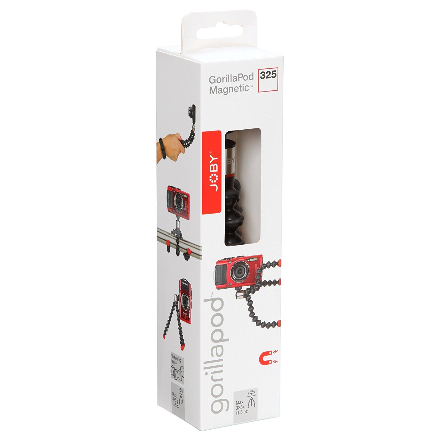 Joby GorillaPod Magnetic 325 Flexible Mini-Tripod, with A Bonus ZAYKiR Phone Adapter