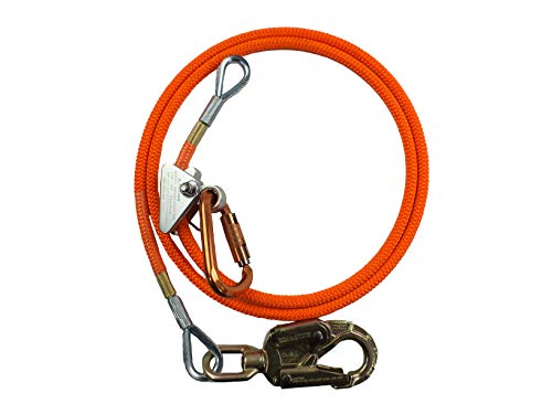ProClimb Steel Core Flipline Kit (1/2 inch x 10 feet) - Adjustable Tree Lanyard, Low Stretch, Cut Resistant â for Fall Protection, Arborist, Tree Climbers