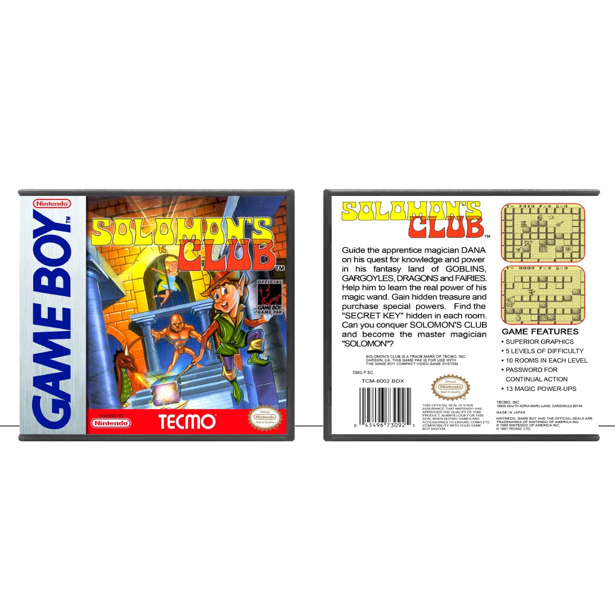 Solomon's Club | (GB) Game Boy - Game Case Only - No Game