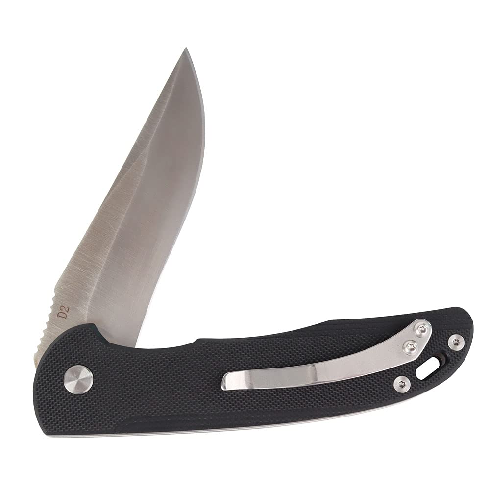 MASALONG kni216 Quick-opening folding outdoor survival tactical knife D2 steel, G10 handle