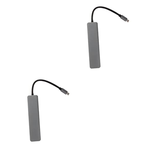 SOLUSTRE 2pcs 7 Reader Laptop USB Aluminum with Type Transfer Type-c Video to Mm Converter Accessories Holder Dock Compatible Computer More Devices Pro USB-c Card in- Adapter Type-
