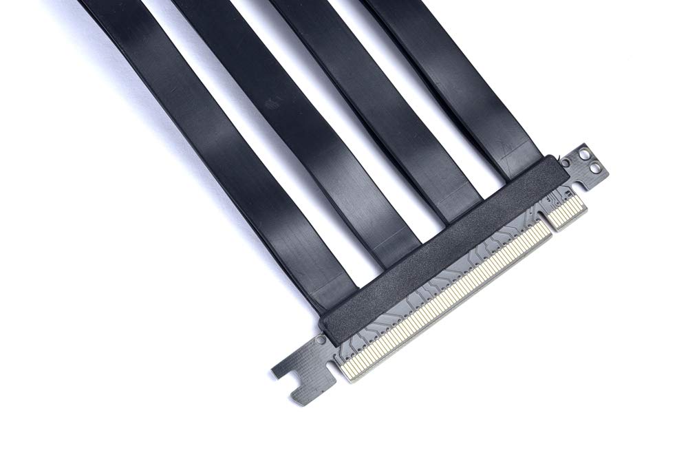 LIAN LI LAN2-1X Premium PCI-E x16 3.0 Black Extender Riser Cable 200mm and Covert Bracket for LANCOOL 2 for PCIE 3.0 only (NOT Compatible with PCIE 4.0 VGA Cards)