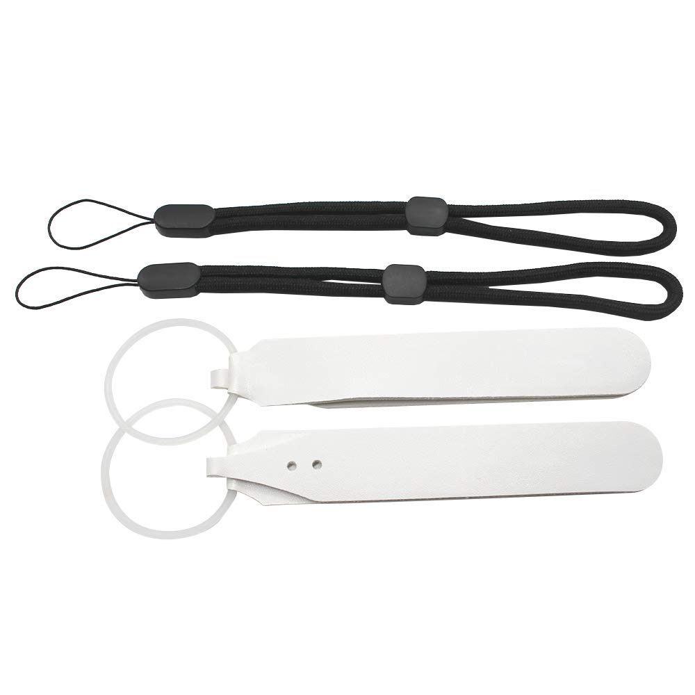 Knuckle Strap Compatible for Oculus Quest 2 Touch Controller Grip, Oculus Quest 2 Accessories, Comfortable PU Leather with Adjustable Wrist Strap,1 Pair White