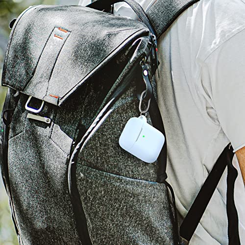 Woyinger AirPods Case Cover, Soft Silicone Protective Cover with Buckle for Women Men Compatible with Apple AirPods 2nd 1st Generation Charging Case, Front LED Visible,Sky Blue