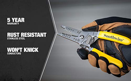 Southwire - 58278140 Tools & Equipment S1018STR Wire Stripping Tool, Wire Stripper and Wire Cutter for 10-18 AWG Solid Wire and 12-20 AWG Stranded Wire